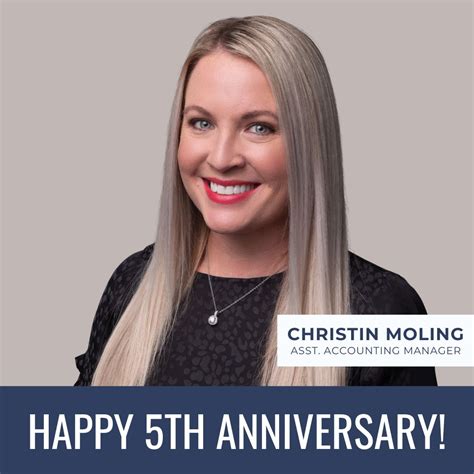 Congratulations To Christin Moling Assistant Accounting Manager On