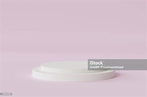 파스텔 핑크 배경 최소한의 3d 일러스트 렌더링제품 또는 광고에 대한 실린더 연단 또는 받침대 0명에 대한 스톡 사진 및 기타 이미지 Istock