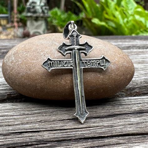 Knights Templar Cross Necklace Etsy