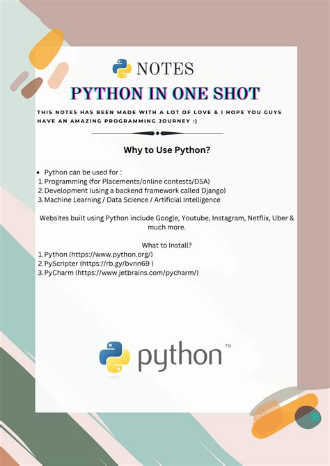 Solution Full Python Notes In One Shot Best Python Notes Digital