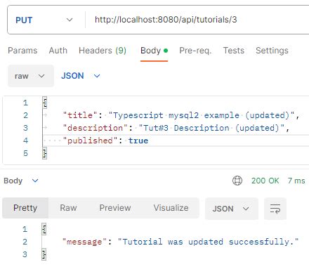 Node Js Typescript With MySQL Example BezKoder