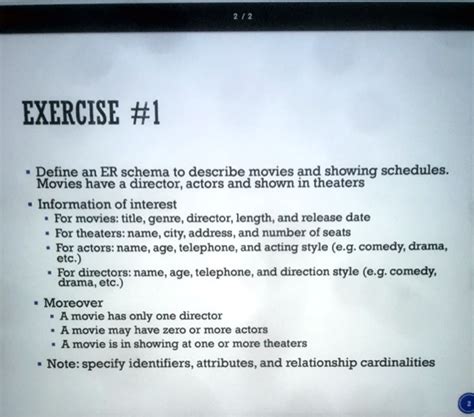 Solved Using Sql Databases Exercise 1 Define An Er Schema To