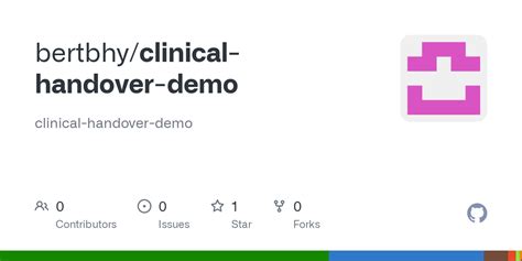 Github Bertbhyclinical Handover Demo Clinical Handover Demo