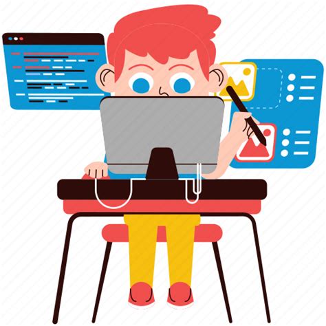 Coding Designing Technology Development Working Computer