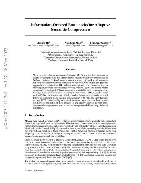 pdf information ordered bottlenecks for adaptive semantic compression