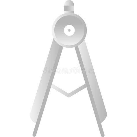 Compass Divider Icon Line Isolated On White Background Black Flat Thin Icon On Modern Outline