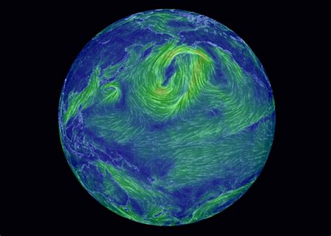 Global Wind Map Cameron Beccario S Visualization Of World Weather Patterns
