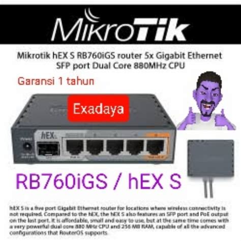 Jual Mikrotik Router Rb760igs Hex S Shopee Indonesia
