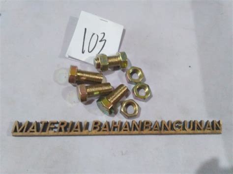 Jual Mur Baut Kuning X Mm Hexagonal Kunci Konci Hex Bolt Nut Kuningan Diameter Mm