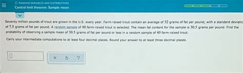 [solved] o random variables and distributions central limit theorem