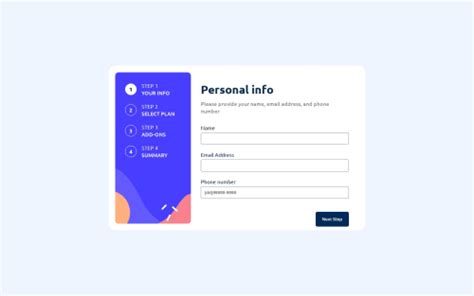Frontend Mentor Multi Step Form Using React And Context Api Coding Challenge Solution