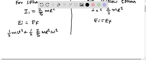 solved a solid uniform sphere and a uniform spherical shell both