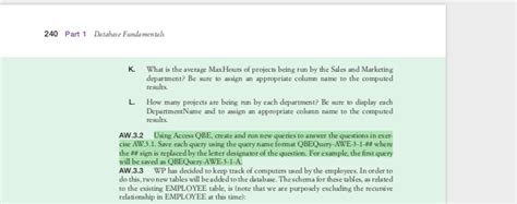 Solved Exercises In The “access Workbench Exercises In