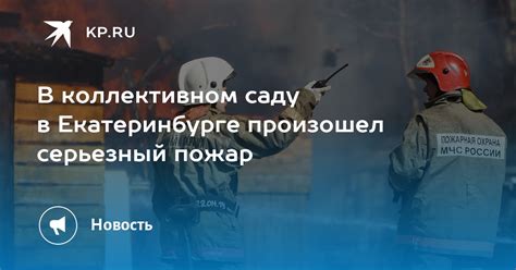 В коллективном саду в Екатеринбурге произошел серьезный пожар Kp Ru