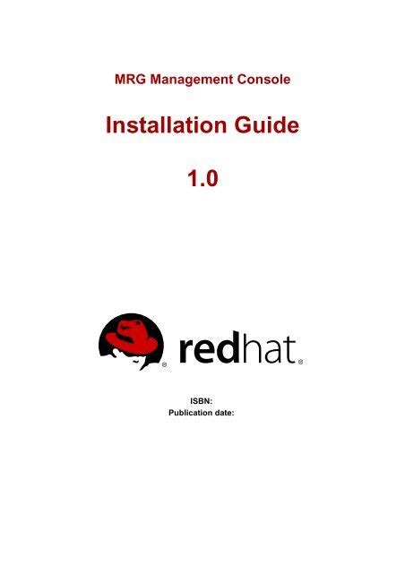 Installing The MRG Management Console Red Hat
