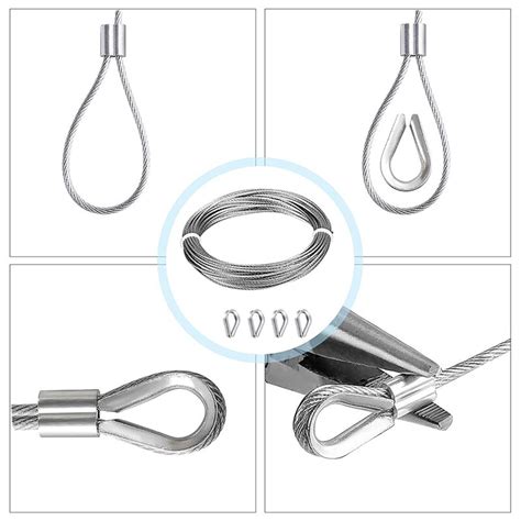 Cable Set With 10m Wire Rope M2 Wire Rope Clamp M5 Grandado