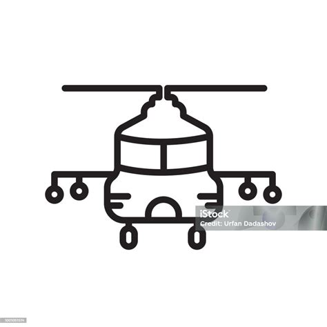 육군 헬리콥터 아이콘 벡터 기호와 기호 흰색 배경 육군 헬기 로고 개념 개요 기호 선형 기호에 고립 군사에 대한 스톡 벡터 아트 및 기타 이미지 Istock