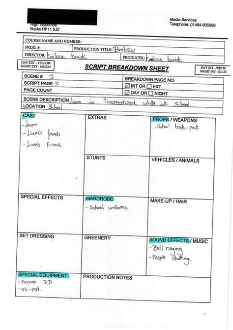 Script Breakdown Pdf
