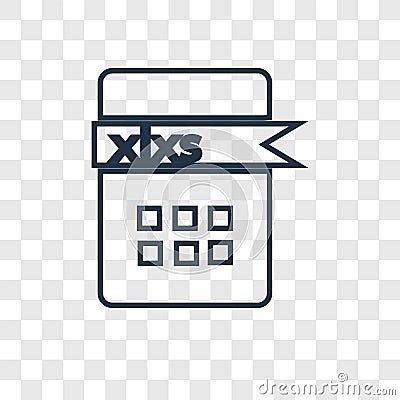 Xlsx Concept Vector Linear Icon Isolated On Transparent Background Xlsx Concept Transparency