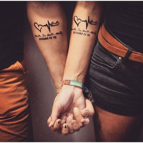 Heartbeat Matching Tattoos