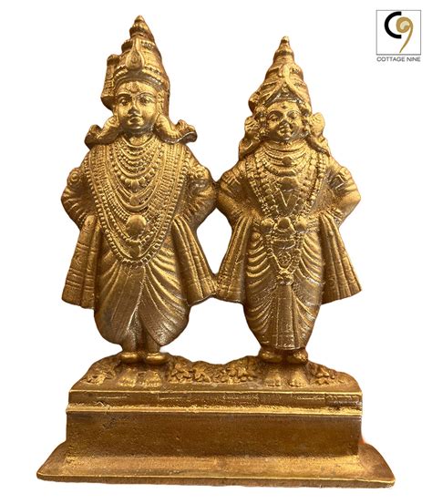 Buy Brass Rukmini Vitthal Idol Pandharpur Statue Cottage9