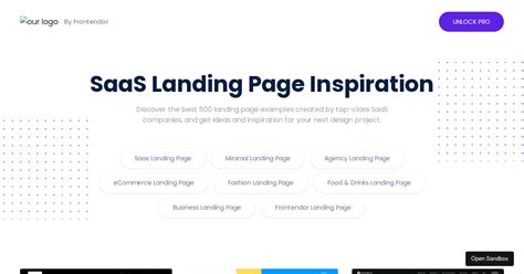 Saas Landing Page Codesandbox
