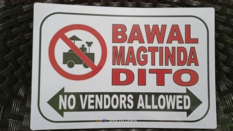 No Vendors Allowed Signage A4 Size PVC Plastic Lazada PH