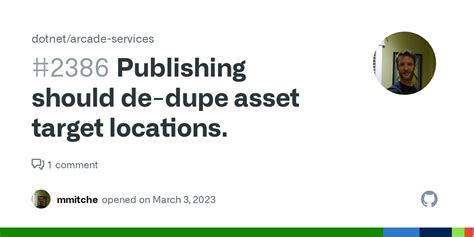 Publishing Should De Dupe Asset Target Locations · Issue 2386