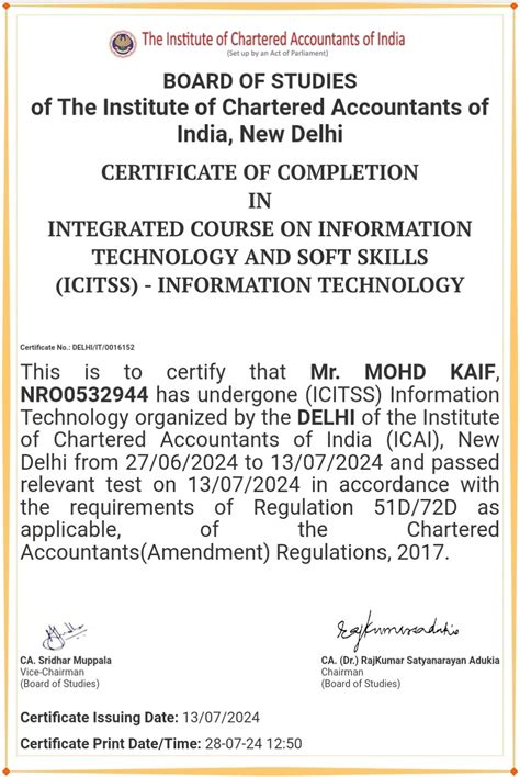 Mohd Kaif On Linkedin Ca Itt Certificate Course