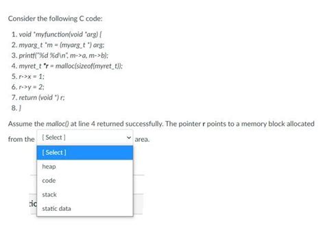 Solved Consider The Following C Code 1 Void
