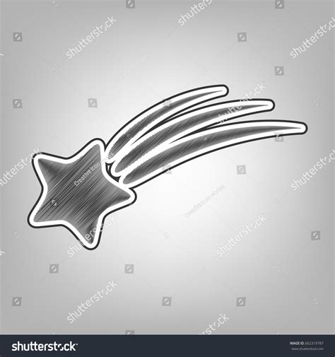 Meteor Shower Sign Vector Pencil Sketch Stock Vector Royalty Free Shutterstock