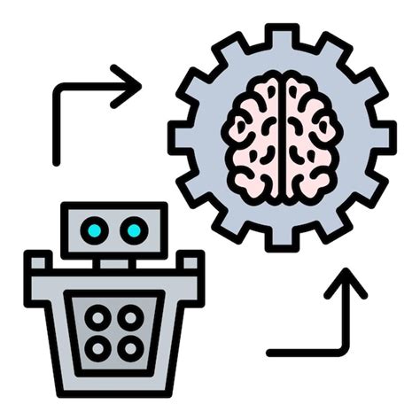 Premium Vector Machine Learning Flat Illustration