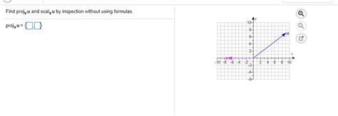 solved find projyu and scalyu by inspection without using