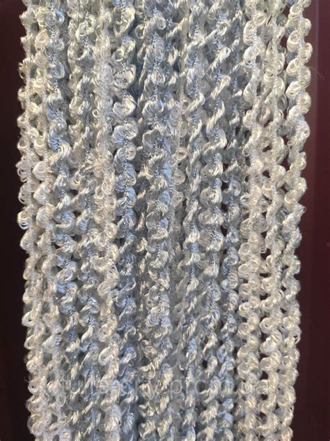 Шторы Нити Радуга Спирали Кисея Штори Нитки Спіралі Світло Сірий Білий — Купить Недорого на