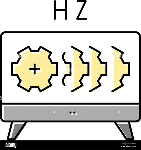 Hz Settings And Test Monitor Color Icon Vector Illustration Stock Vector Image Art Alamy