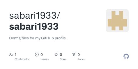 Github Sabari1933sabari1933 Config Files For My Github Profile