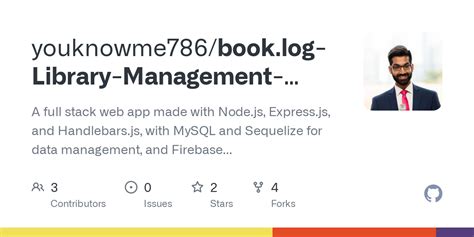 Github Youknowme Book Log Library Management System A Full Stack Web App Made With Node Js