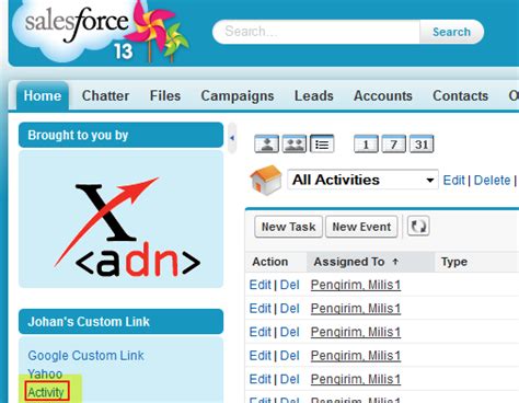 SimplySfdc Salesforce Activities Tab And View Event Or Task