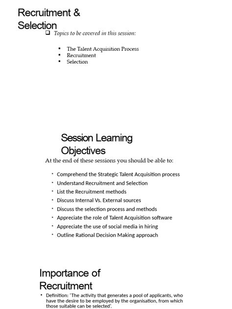 Talent Acquistion Process Pdf Bias Recruitment