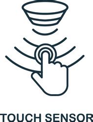 Gas Sensor Outline Icon Thin Line Style From Vector Image