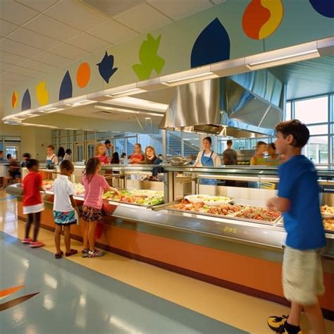 Elementary School Cafeteria Line