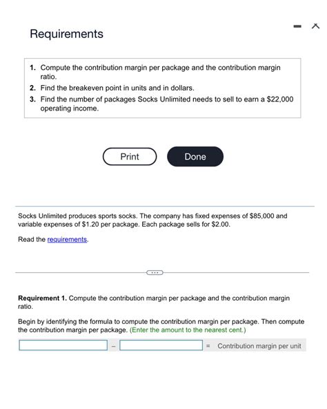 Solved Compute The Contribution Margin Per Package And The Chegg