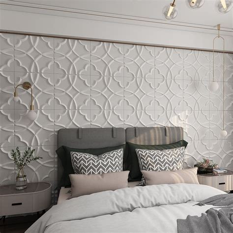 Modern Square Wall Paneling Peel And Stick Texture Pattern Wall