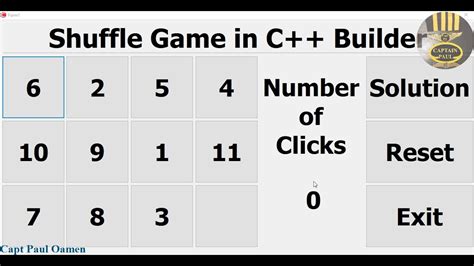How To Create A C Number Shuffle Games Using C Builder Youtube