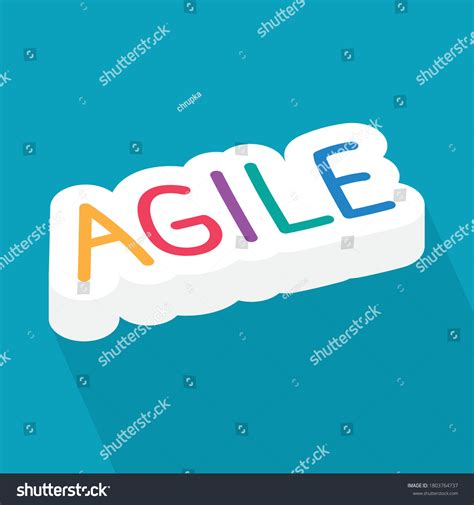 Agile Methodology Word Concept Vector Illustration Stock Vector Royalty Free 1803764737