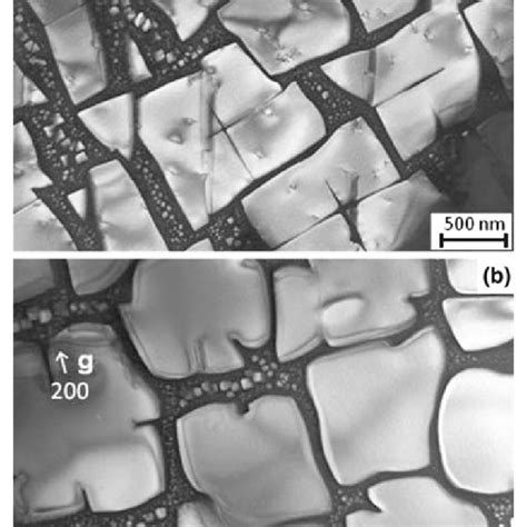 Tem Dfi Of Heat Treated Microstructure Of Alloys A 1 And B 2