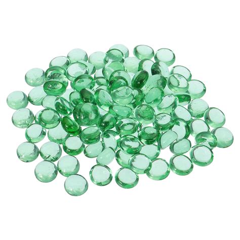 Uxcell 100 Pack Flat Glass Marbles Decorative Glass Pebbles Gems