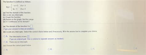 solved the function f is defined as follows a find the
