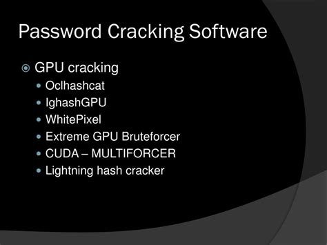 Ppt Gpu Password Cracking Powerpoint Presentation Free Download Id1577509