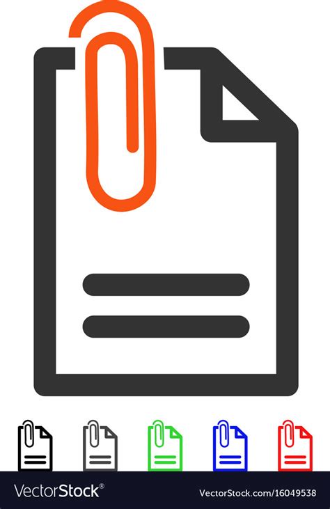Attach Document Flat Icon Royalty Free Vector Image